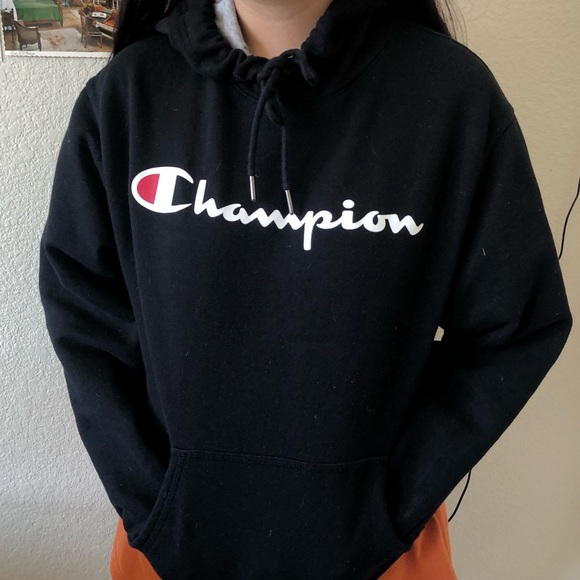 Champion | Jackets & Coats | Champion Simple Black Hoodie | Poshmark